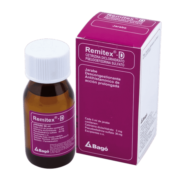 REMITEX D JARABE | FCO. 60 ML. BAGO - Farmacias Catedral