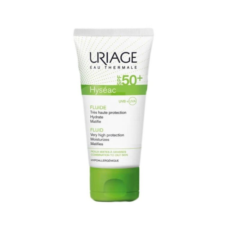 URIAGE HYSEAC PROTECTOR SOLAR SPF 50+ FLUIDO MATI | 50 ML P/ACNE HBDERM - Farmacias Catedral